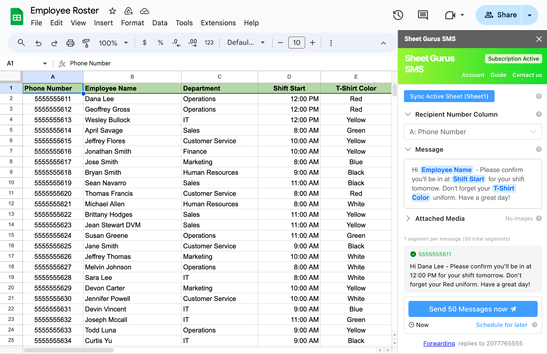 Notify, Remind, and Engage – Send SMS from Google Sheets In Seconds | Sheet Gurus SMS